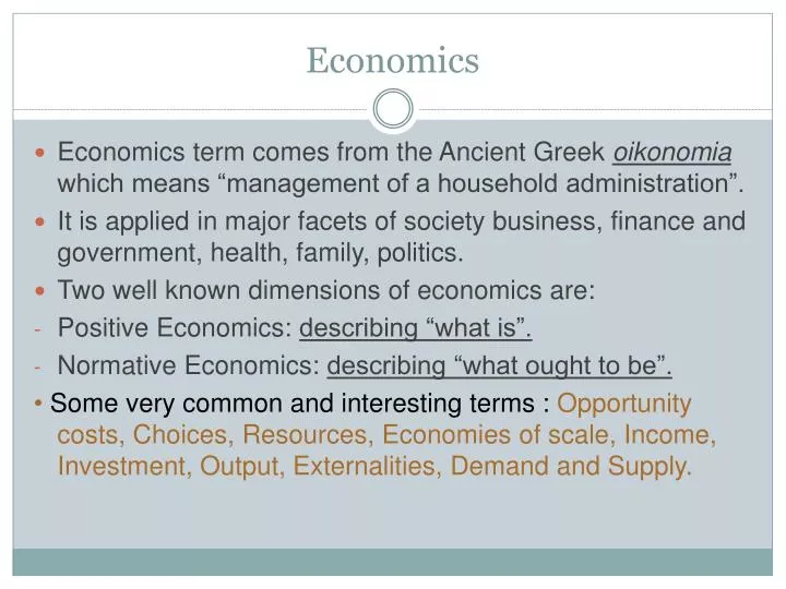 PPT - Economics PowerPoint Presentation, free download - ID:5170814