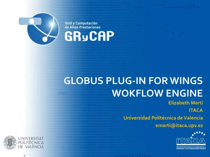 PPT - GLOBUS PLUG-IN FOR WINGS WOKFLOW ENGINE PowerPoint Presentation ...