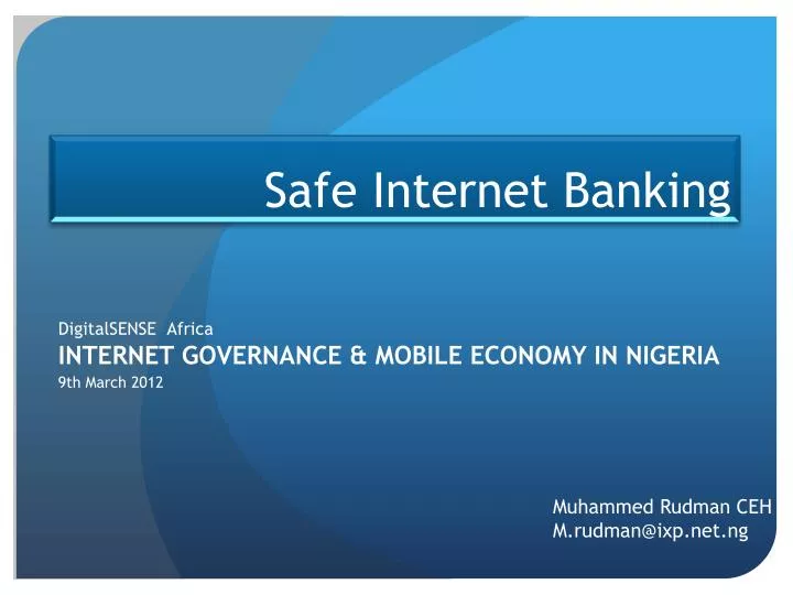 PPT - Safe Internet Banking PowerPoint Presentation, free download - ID ...