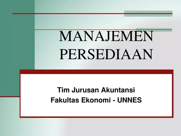 PPT - MANAJEMEN PERSEDIAAN PowerPoint Presentation, free download - ID ...
