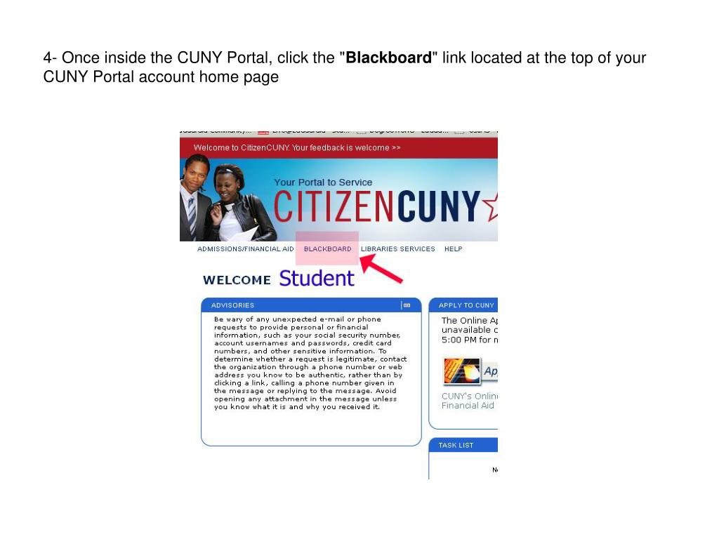 PPT - ACE STUDENT How to register in the CUNY Portal PowerPoint ...