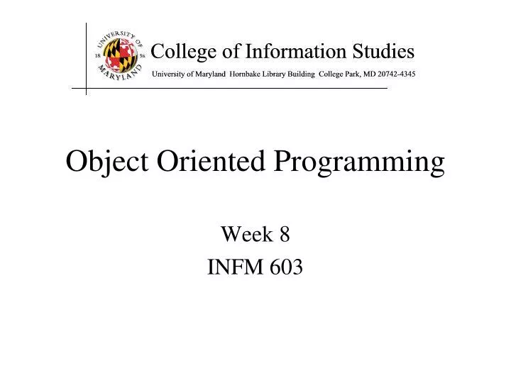PPT - Object Oriented Programming PowerPoint Presentation, free ...
