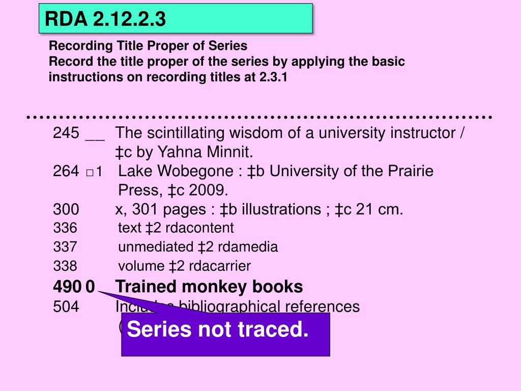 PPT - Descriptive Cataloging with RDA PowerPoint Presentation, free ...