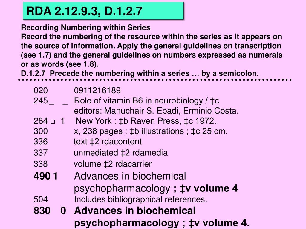 PPT - Descriptive Cataloging with RDA PowerPoint Presentation, free ...