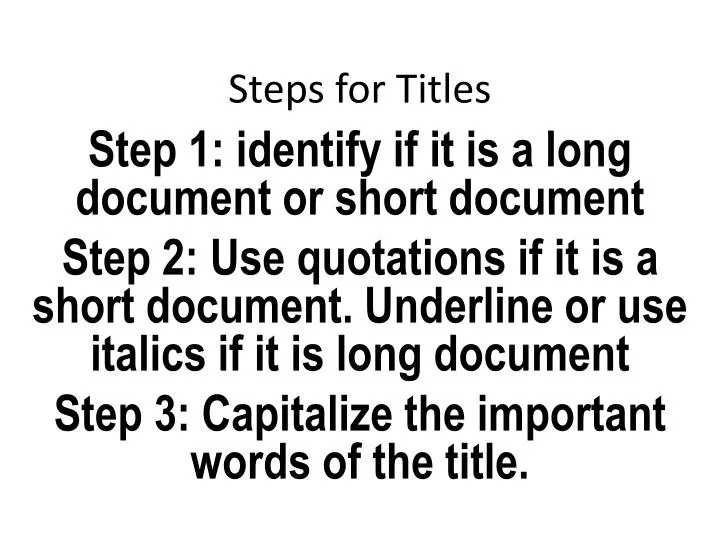 PPT - Steps for Titles PowerPoint Presentation, free download - ID:5174324