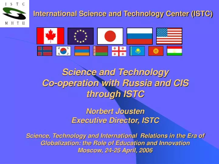 PPT - International Science and Technology Center (ISTC) PowerPoint ...