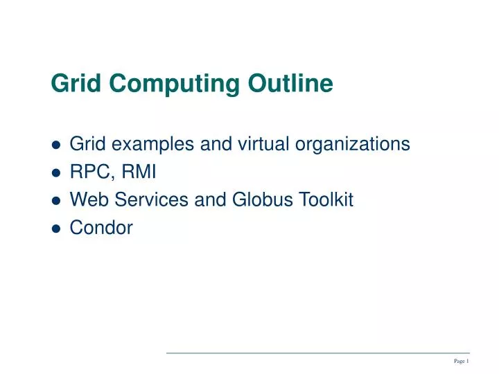 PPT - Grid Computing Outline PowerPoint Presentation, free download ...