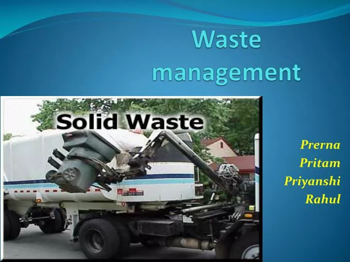 PPT - Waste management PowerPoint Presentation, free download - ID:5176569