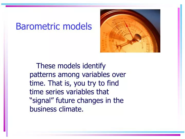 PPT - Barometric models PowerPoint Presentation, free download - ID:5177251