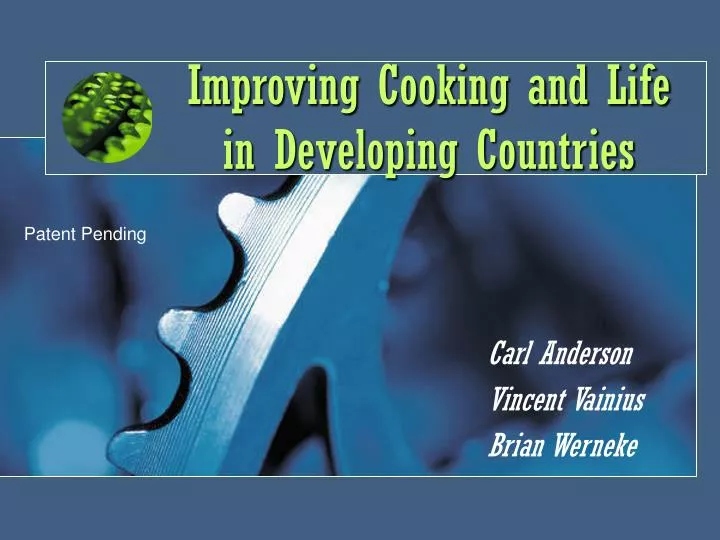 PPT - Improving Cooking and Life in Developing Countries PowerPoint ...