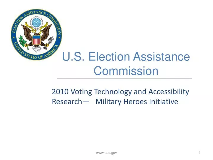 PPT - U.S. Election Assistance Commission PowerPoint Presentation, free ...