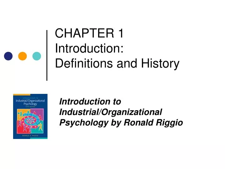 PPT - CHAPTER 1 Introduction: Definitions and History PowerPoint ...