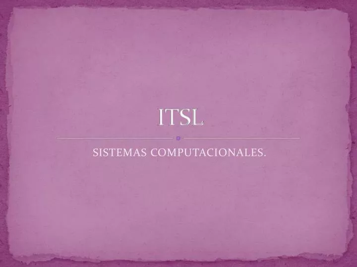 PPT - ITSL PowerPoint Presentation, free download - ID:5181314