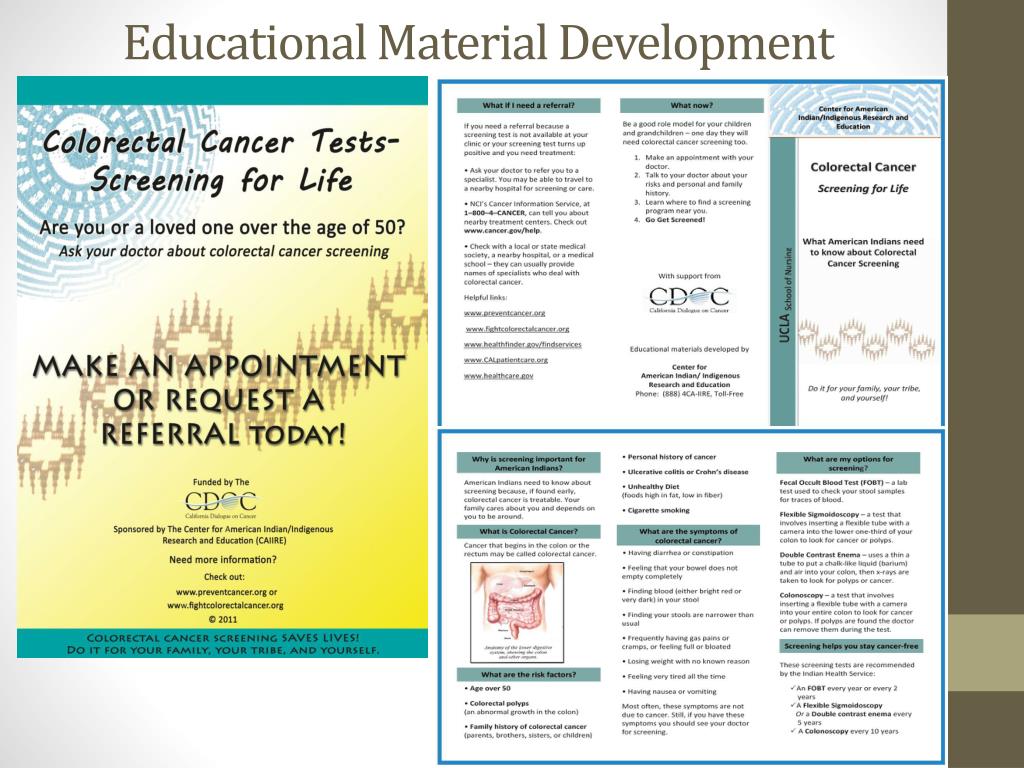 PPT - Creating health education materials to improve colorectal cancer ...