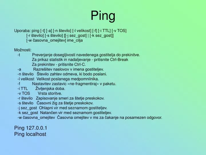 PPT - Ping PowerPoint Presentation, free download - ID:5182451