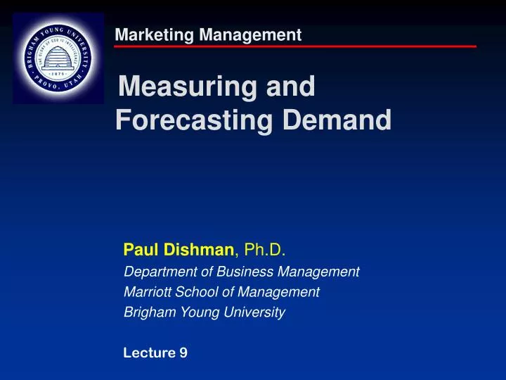 PPT - Marketing Management Measuring and Forecasting Demand PowerPoint ...