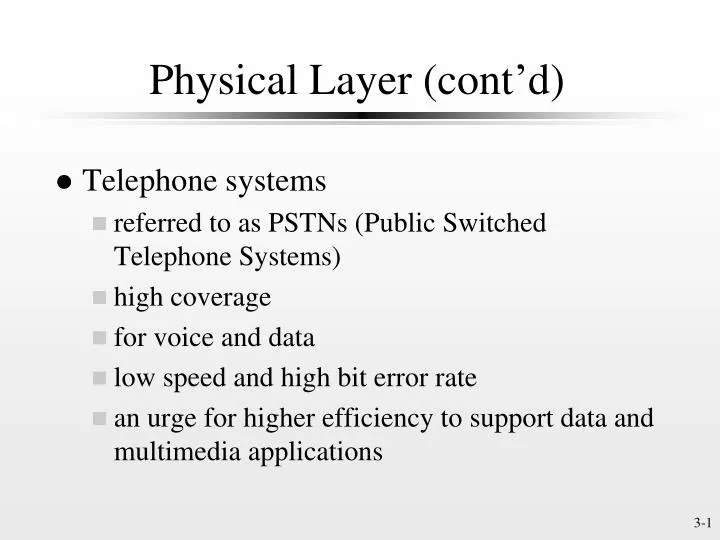 PPT - Physical Layer (cont’d) PowerPoint Presentation, free download ...