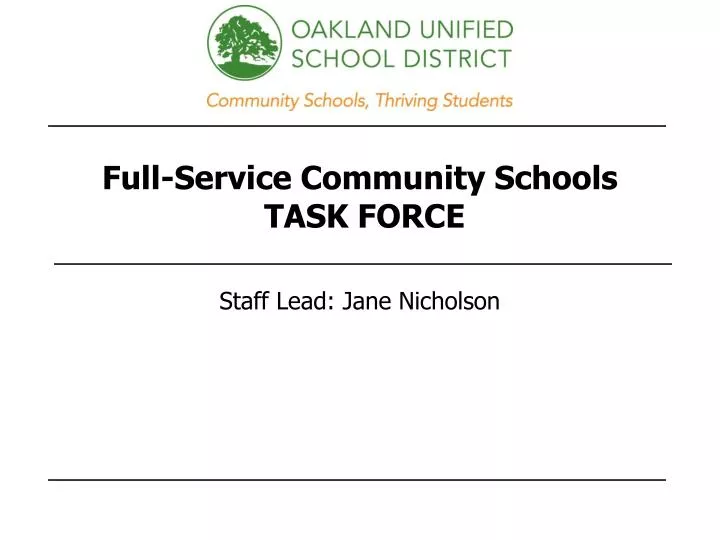 PPT - Full-Service Community Schools TASK FORCE PowerPoint Presentation ...