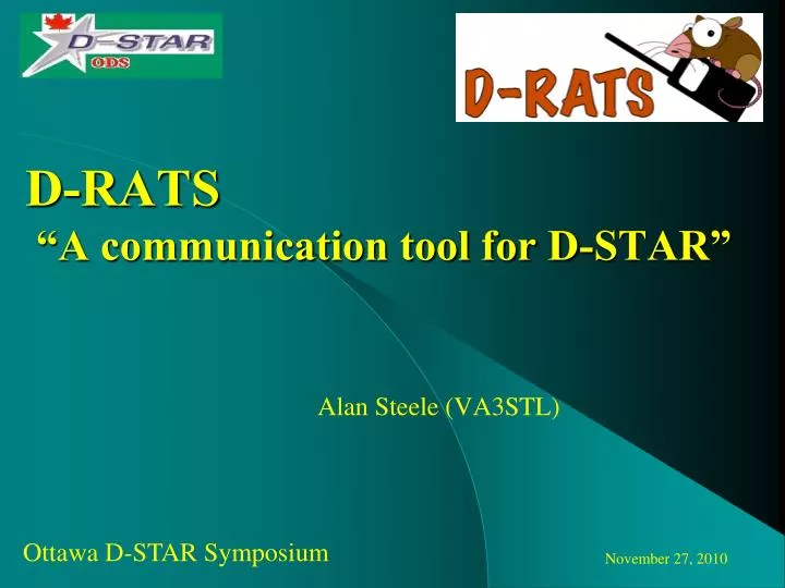 PPT - D-RATS “A communication tool for D-STAR” PowerPoint Presentation ...