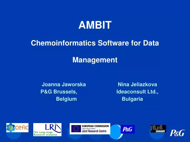 PPT - AMBIT Chemoinformatics Software for Data Management PowerPoint ...
