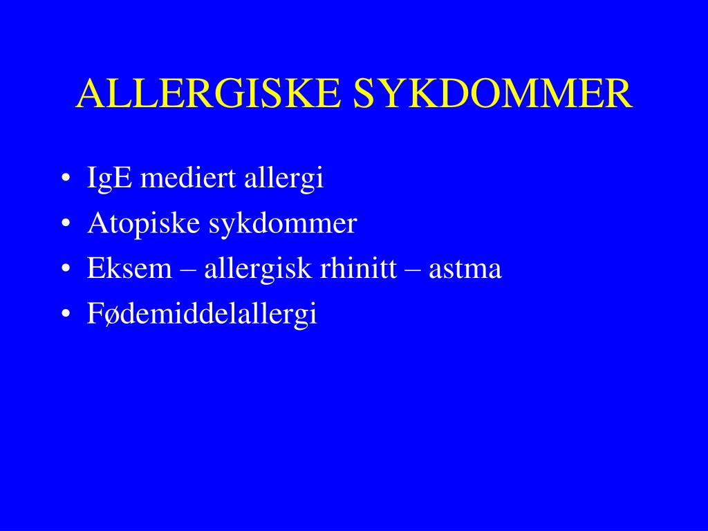 PPT - ALLERGIVAKSINERING I TEORI OG PRAKSIS = SPESIFIKK IMMUNTERAPI ...