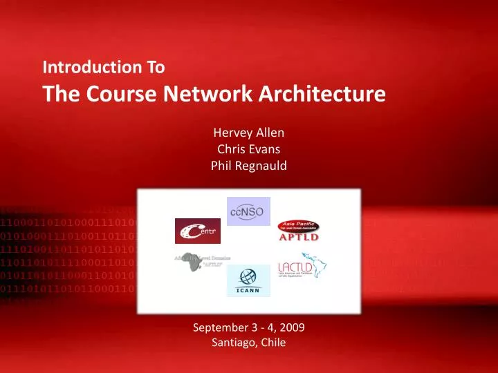 PPT - Introduction To The Course Network Architecture PowerPoint ...