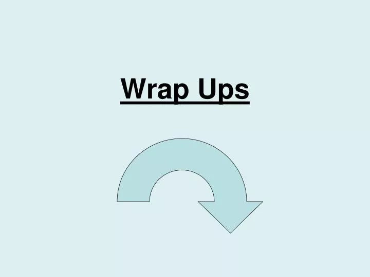 PPT - Wrap Ups PowerPoint Presentation, free download - ID:5185742