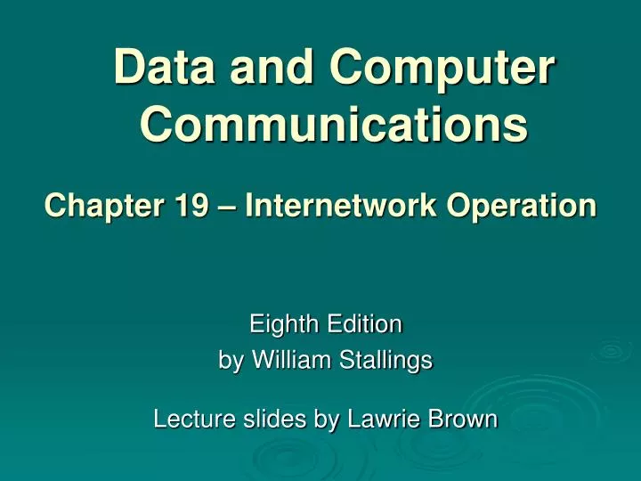 PPT - Data and Computer Communications PowerPoint Presentation, free ...
