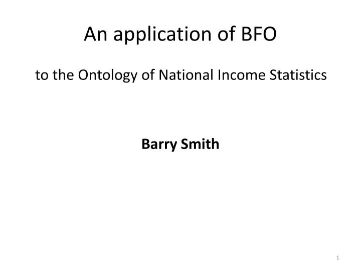 PPT - An application of BFO PowerPoint Presentation, free download - ID ...