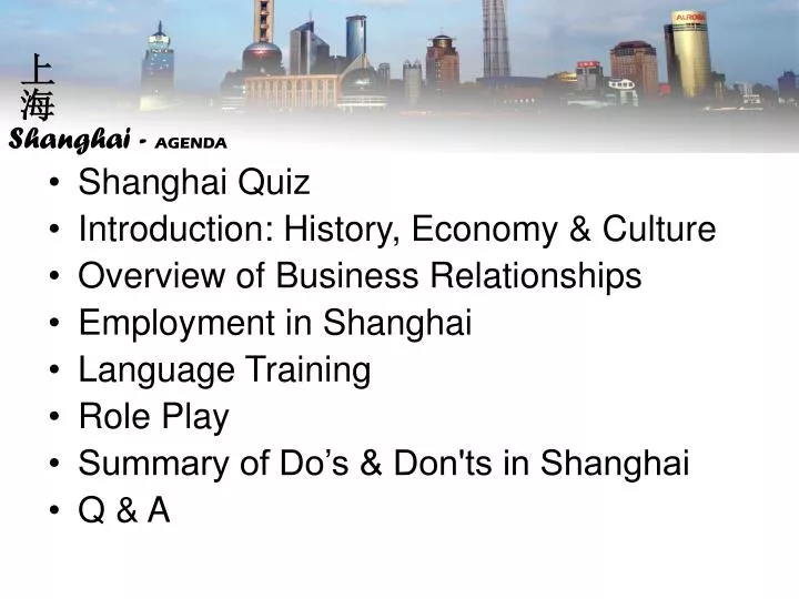PPT - Shanghai Quiz Introduction: History, Economy & Culture Overview ...