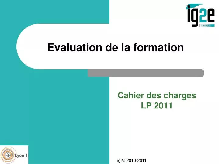 PPT - Evaluation de la formation PowerPoint Presentation, free download ...