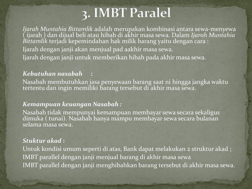 PPT - IJARAH DAN IMBT ( Disusun untuk memenuhi tugas mata kuliah ...