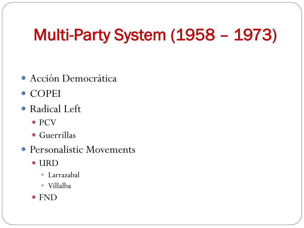 PPT - Venezuelan Political Venezuelan Party System (1958 - 2011 ...