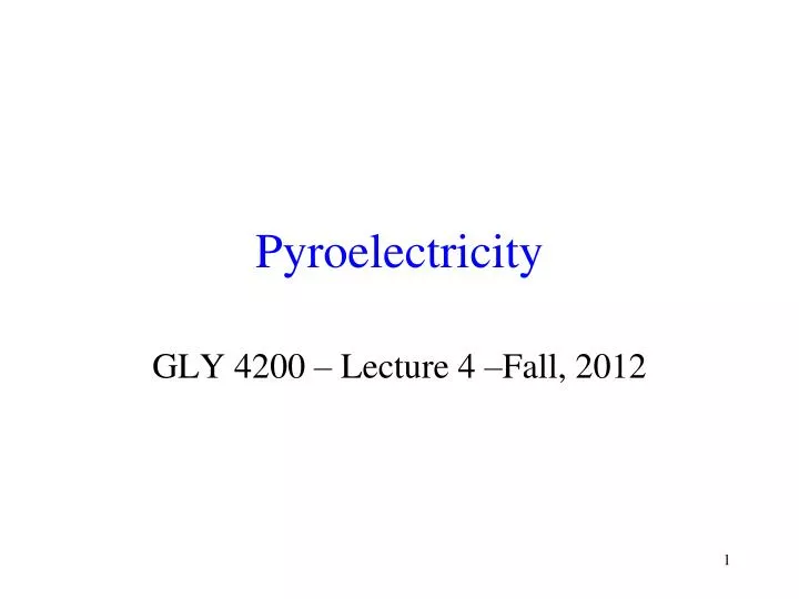 PPT - Pyroelectricity PowerPoint Presentation, free download - ID:5188349