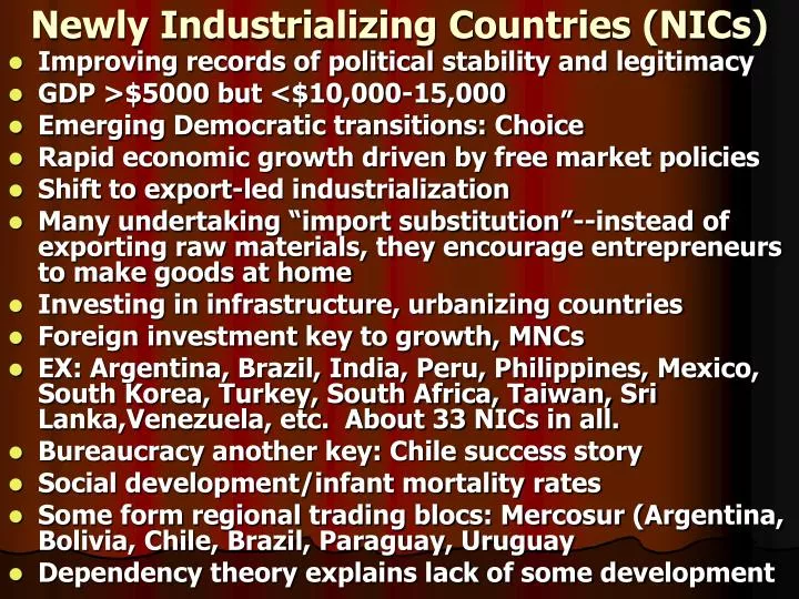 PPT - Newly Industrializing Countries (NICs) PowerPoint Presentation ...