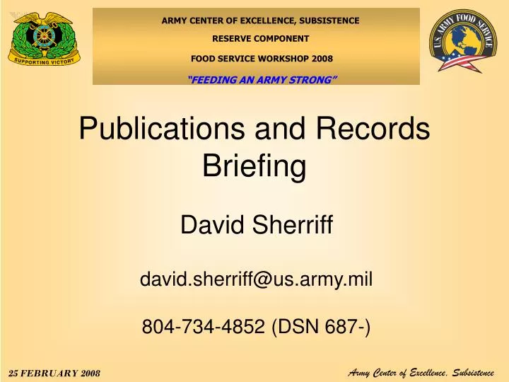 PPT - Publications and Records Briefing PowerPoint Presentation, free ...