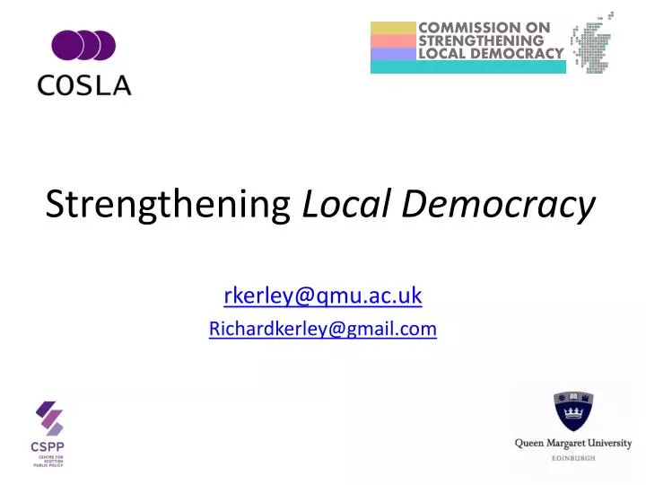 PPT - Strengthening Local Democracy PowerPoint Presentation, free ...
