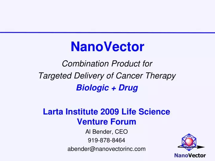 PPT - NanoVector PowerPoint Presentation, free download - ID:5189874