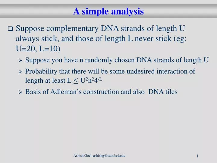 PPT - A simple analysis PowerPoint Presentation, free download - ID:5190173