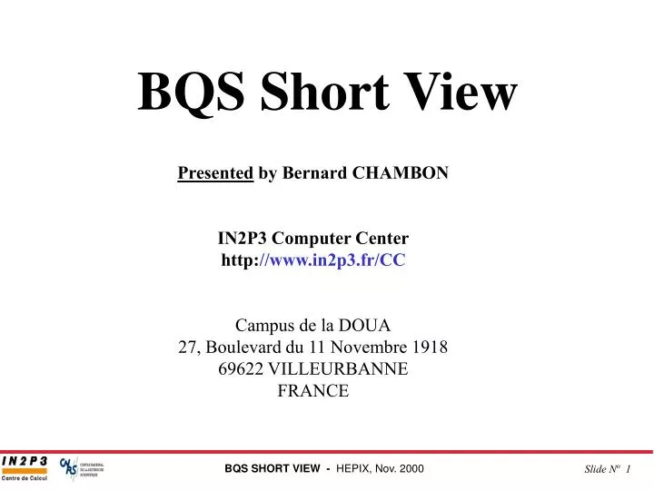 PPT - BQS Short View PowerPoint Presentation, free download - ID:5191529