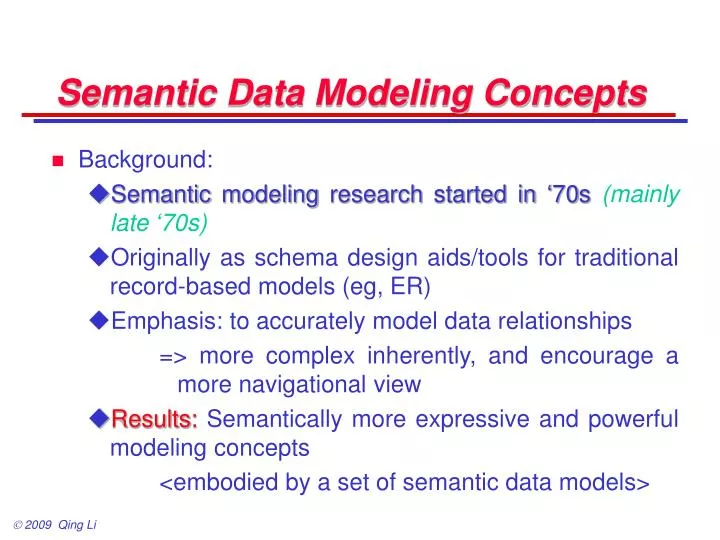PPT - Semantic Data Modeling Concepts PowerPoint Presentation, free download - ID:5191859