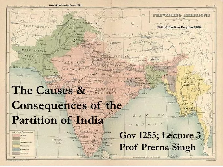 PPT - The Causes & Consequences of the Partition of India PowerPoint ...