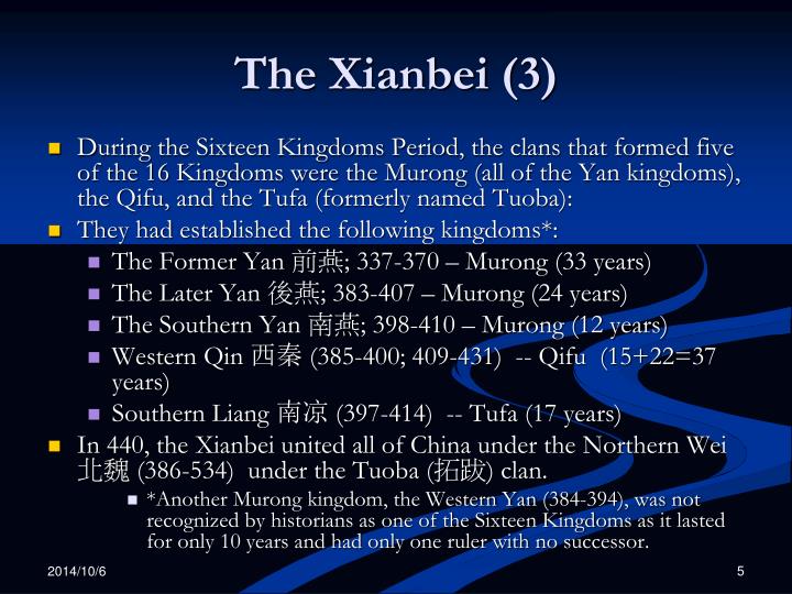 PPT - The Xianbei and its Kingdoms PowerPoint Presentation - ID:5192898