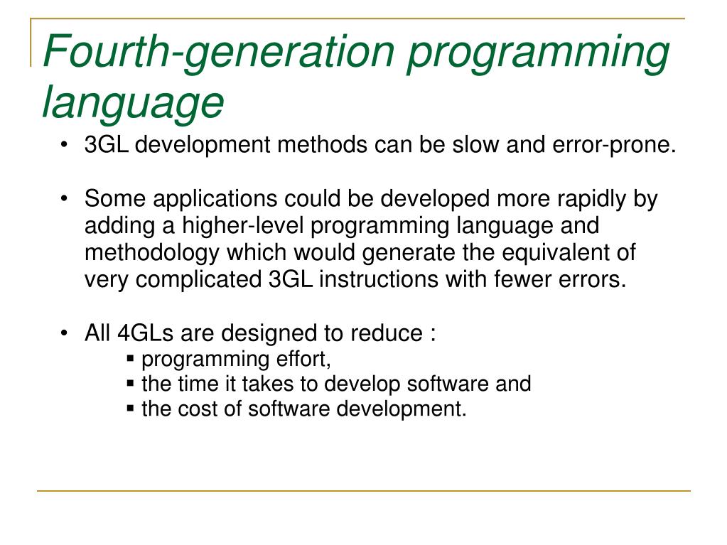PPT 4G LANGUAGE An Introduction PowerPoint Presentation Free PPT 4G LANGUAGE An Introduction PowerPoint Presentation Free