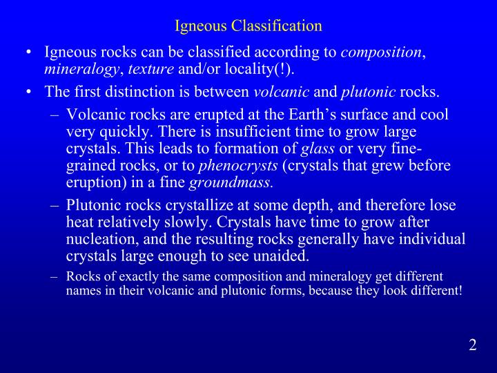 PPT - Lecture 2a: Igneous classification, mid-ocean ridges PowerPoint ...