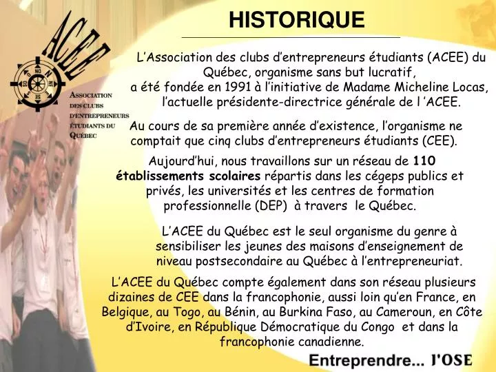PPT - HISTORIQUE PowerPoint Presentation, free download - ID:5195320