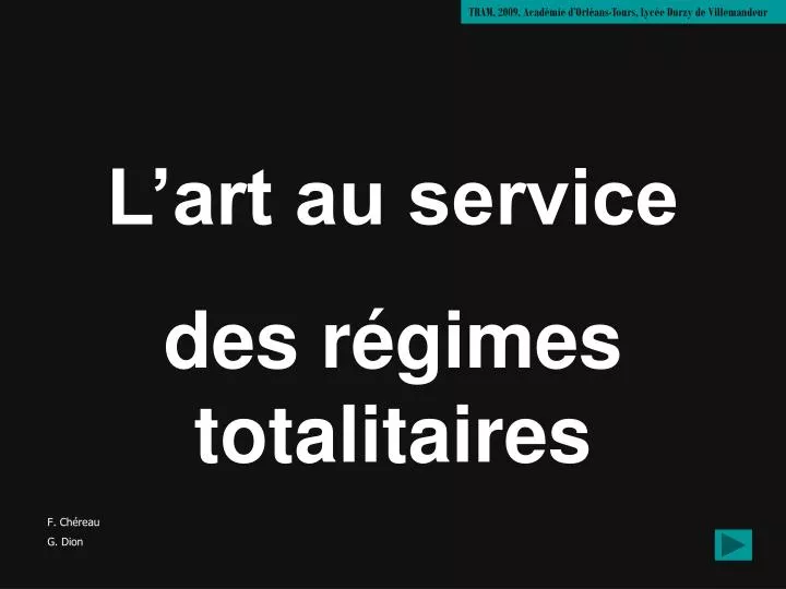 PPT - L’art au service des régimes totalitaires PowerPoint Presentation ...