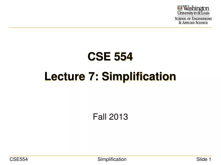 PPT - CSE 554 Lecture 7: Simplification PowerPoint Presentation, free ...