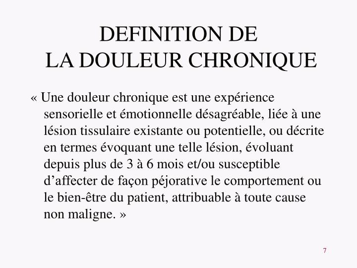 PPT - EVALUATION DE LA DOULEUR CHRONIQUE PowerPoint Presentation - ID ...