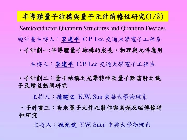 PPT - Semiconductor Quantum Structures and Quantum Devices PowerPoint ...
